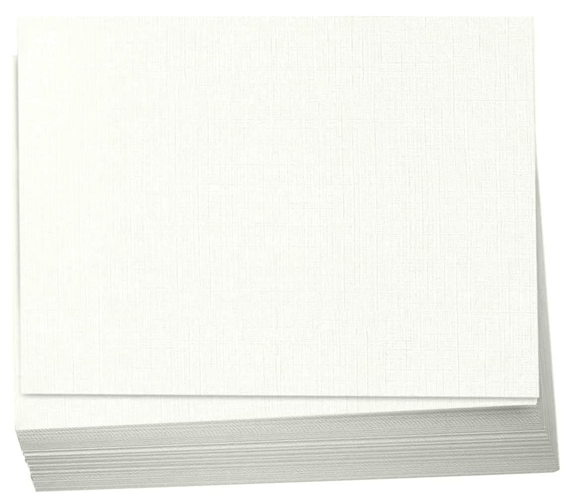 Hamilco 5x7 Natural Linen Cardstock Paper Blank Index Cards Flat Card ...