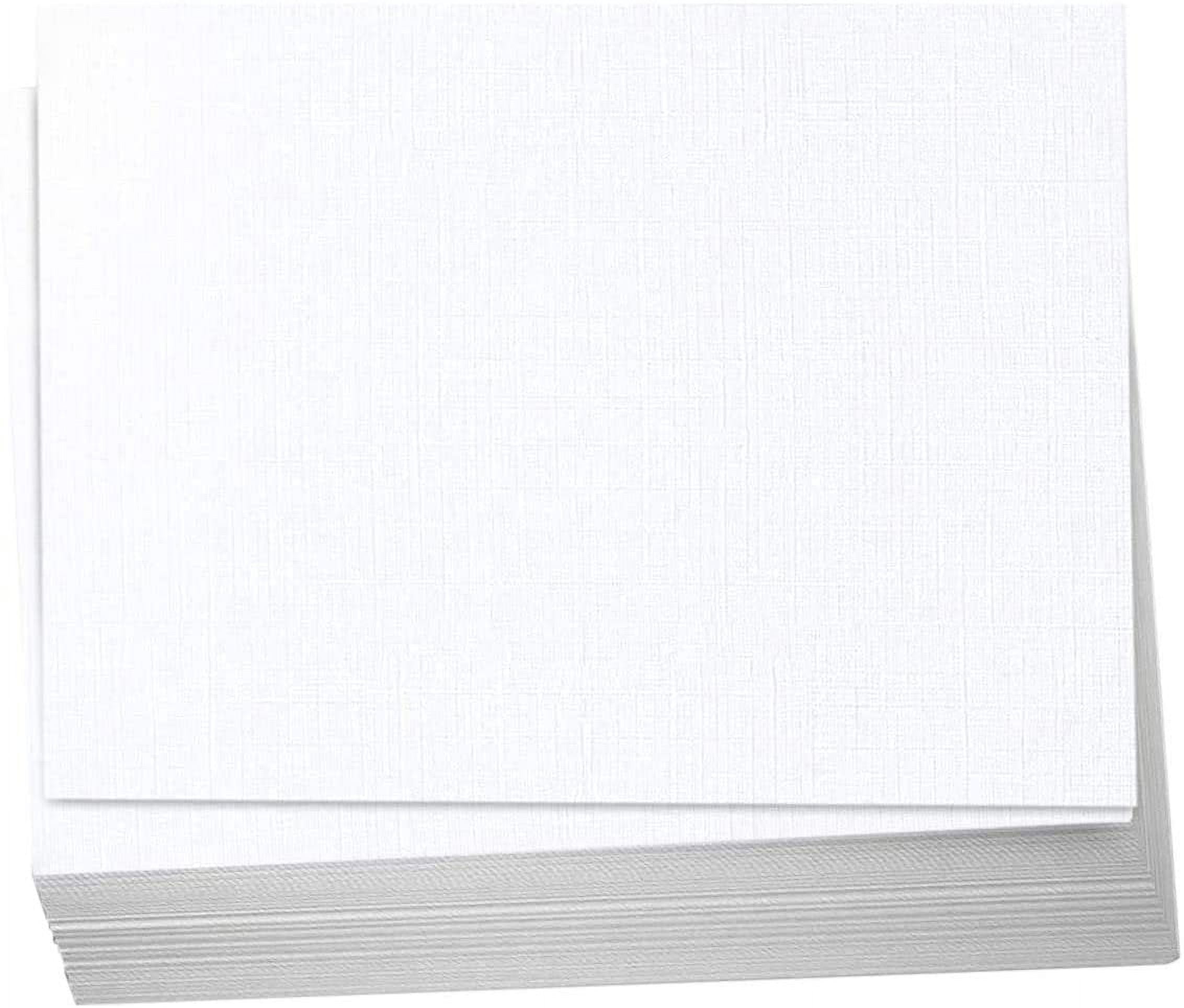 Hamilco 5x7 White Linen Textured Cardstock Paper Blank Index Cards Flat ...