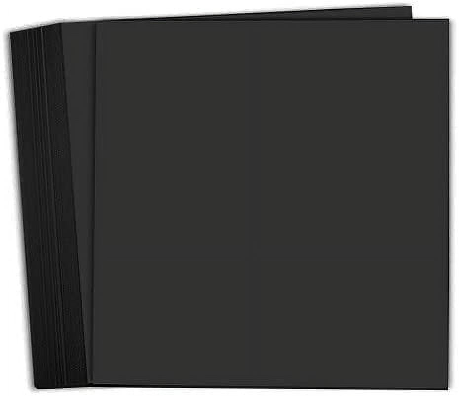 Hamilco 8x8 Black Cardstock Paper 80 lb Cover Card Stock 100 Pack ...