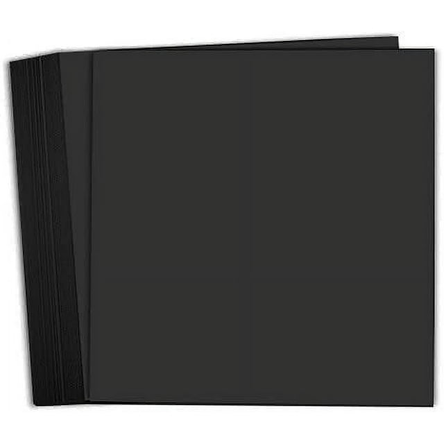 Hamilco 8x8 Black Cardstock Paper 80 lb Cover Card Stock 100 Pack ...