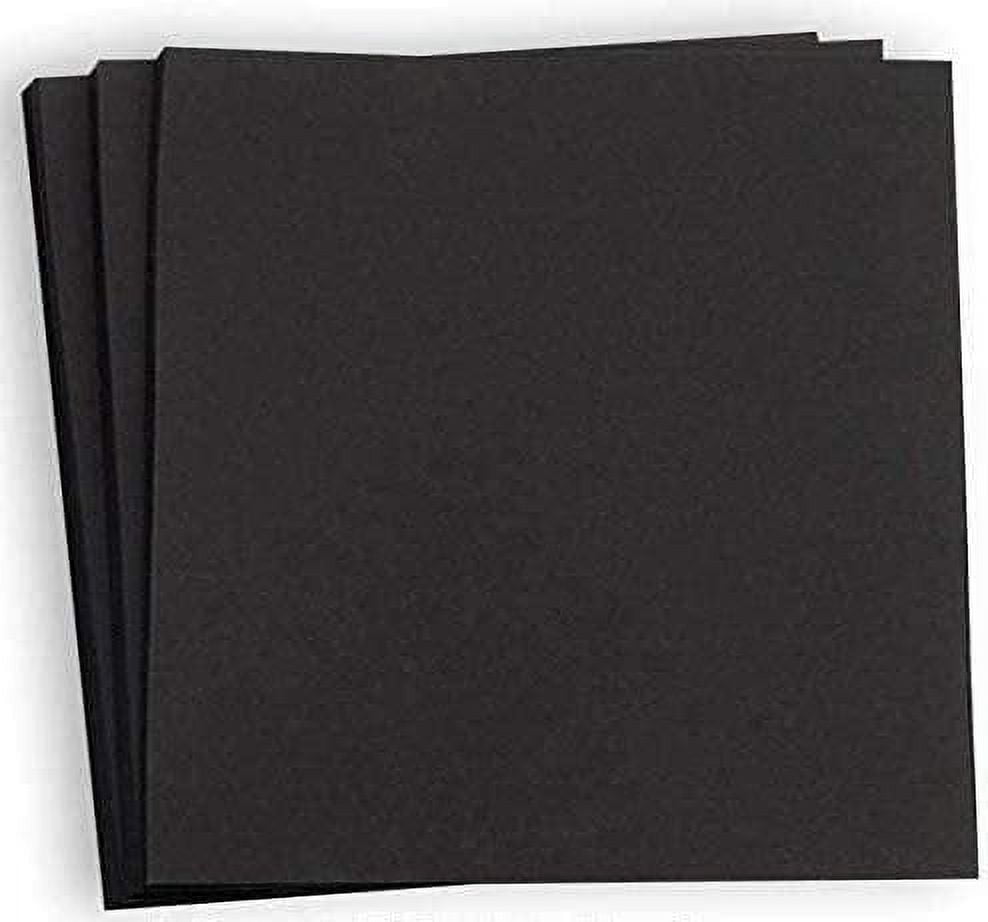 Hamilco Black Cardstock Scrapbook Paper 12x12 Heavyweight 80 lb Cover ...