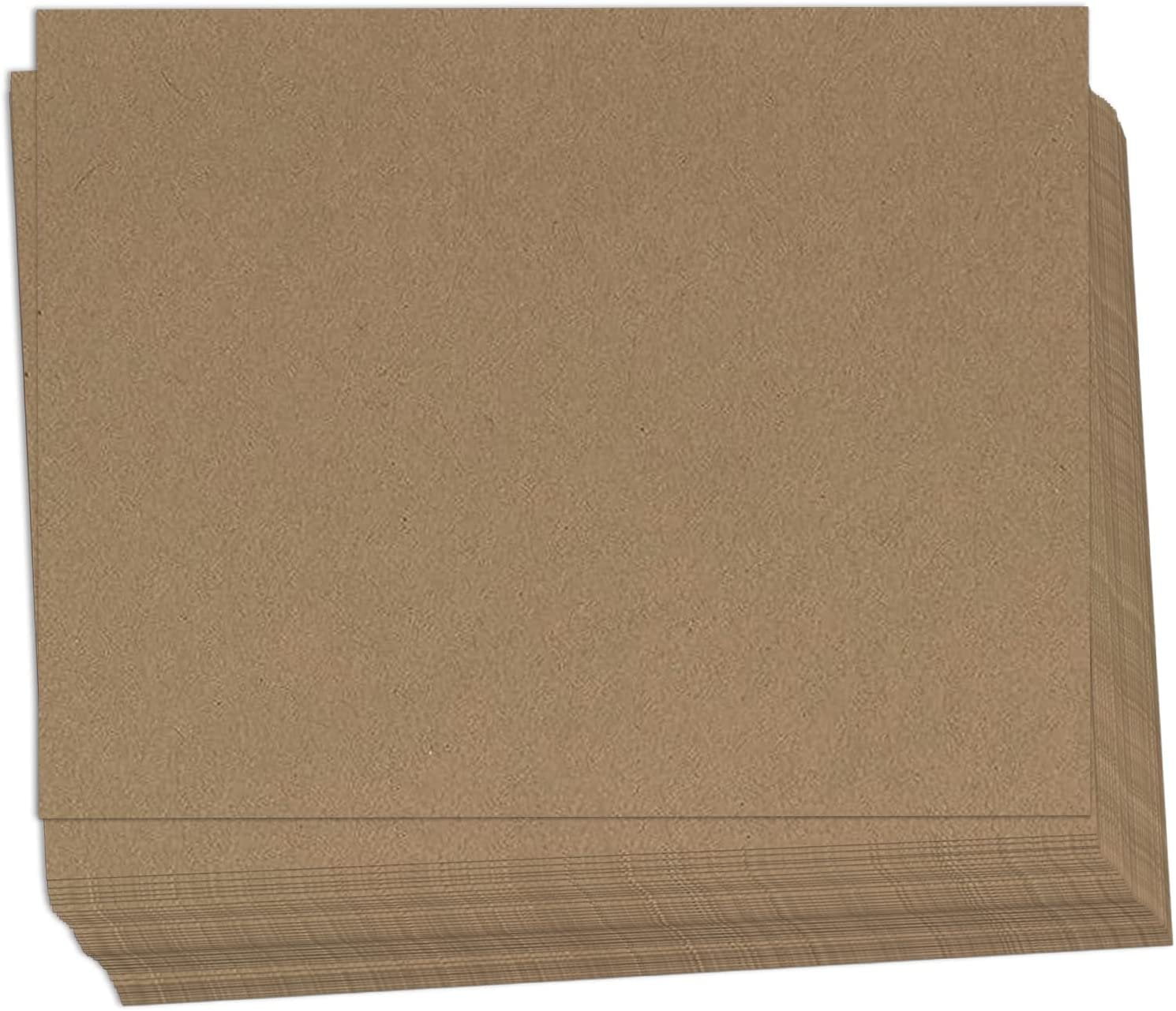 Hamilco Brown Colored Kraft Cardstock Paper - Flat 5 x 7" Heavy Weight ...