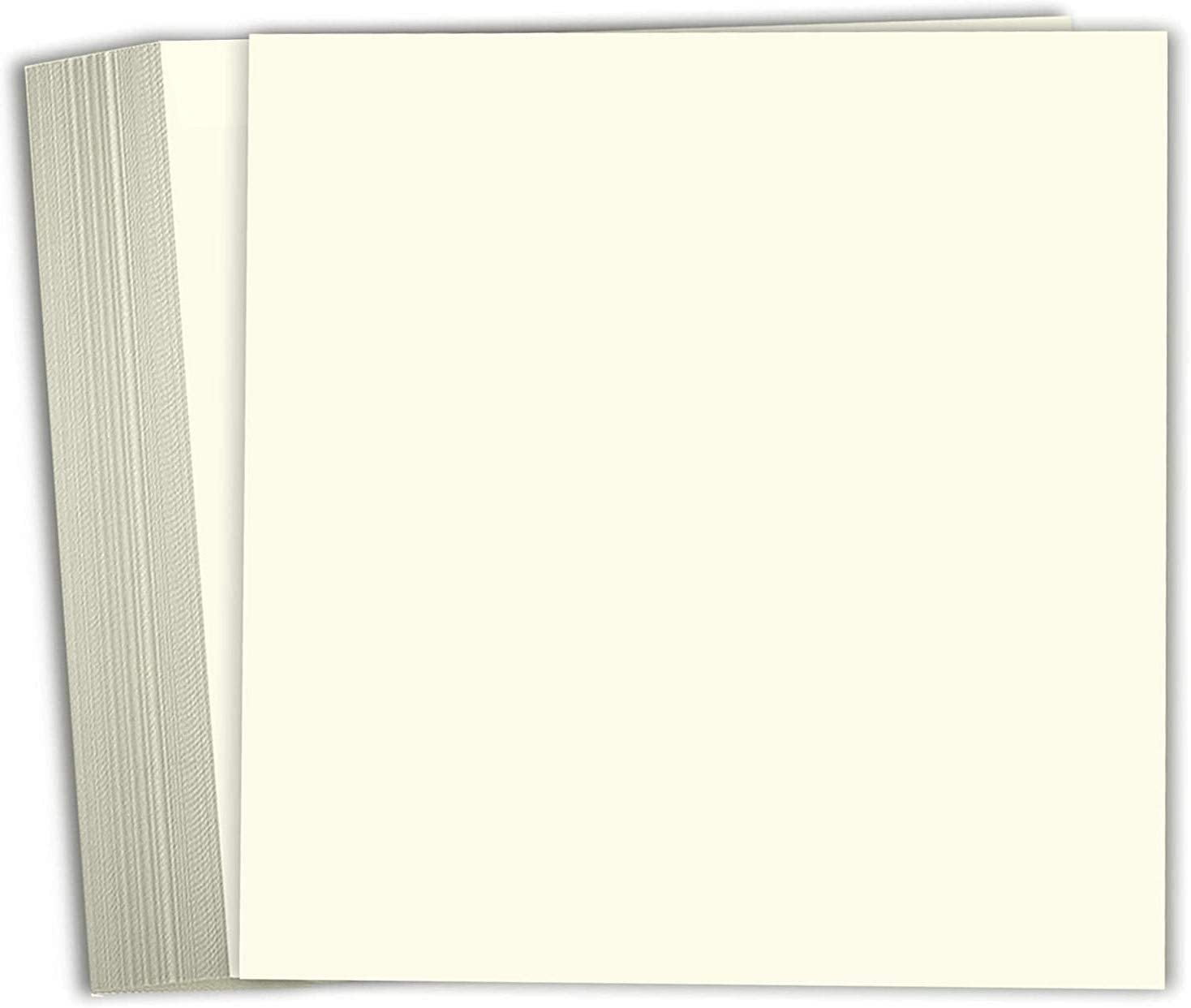 Hamilco Card Stock Scrapbook Paper 12x12 Cream Colored Cardstock 100lb ...