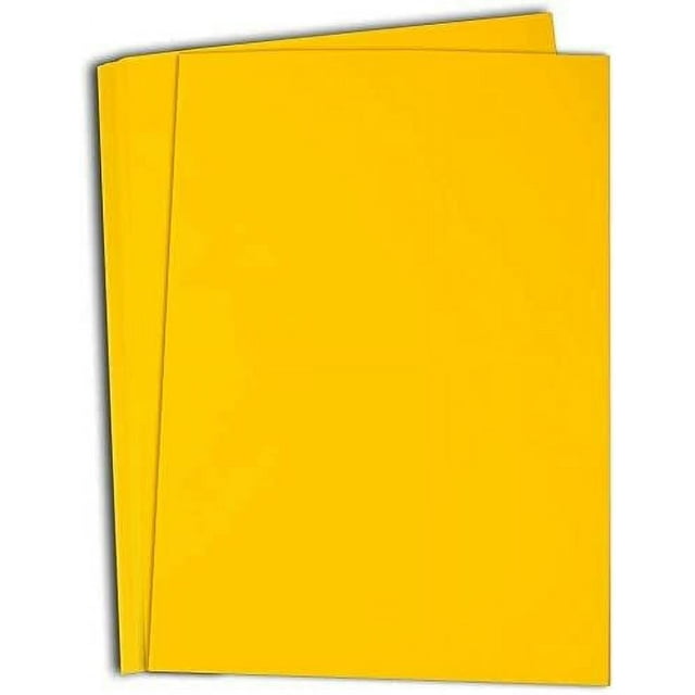 Hamilco Colored Cardstock Paper 11x17" Sunflower Yellow Color Card ...
