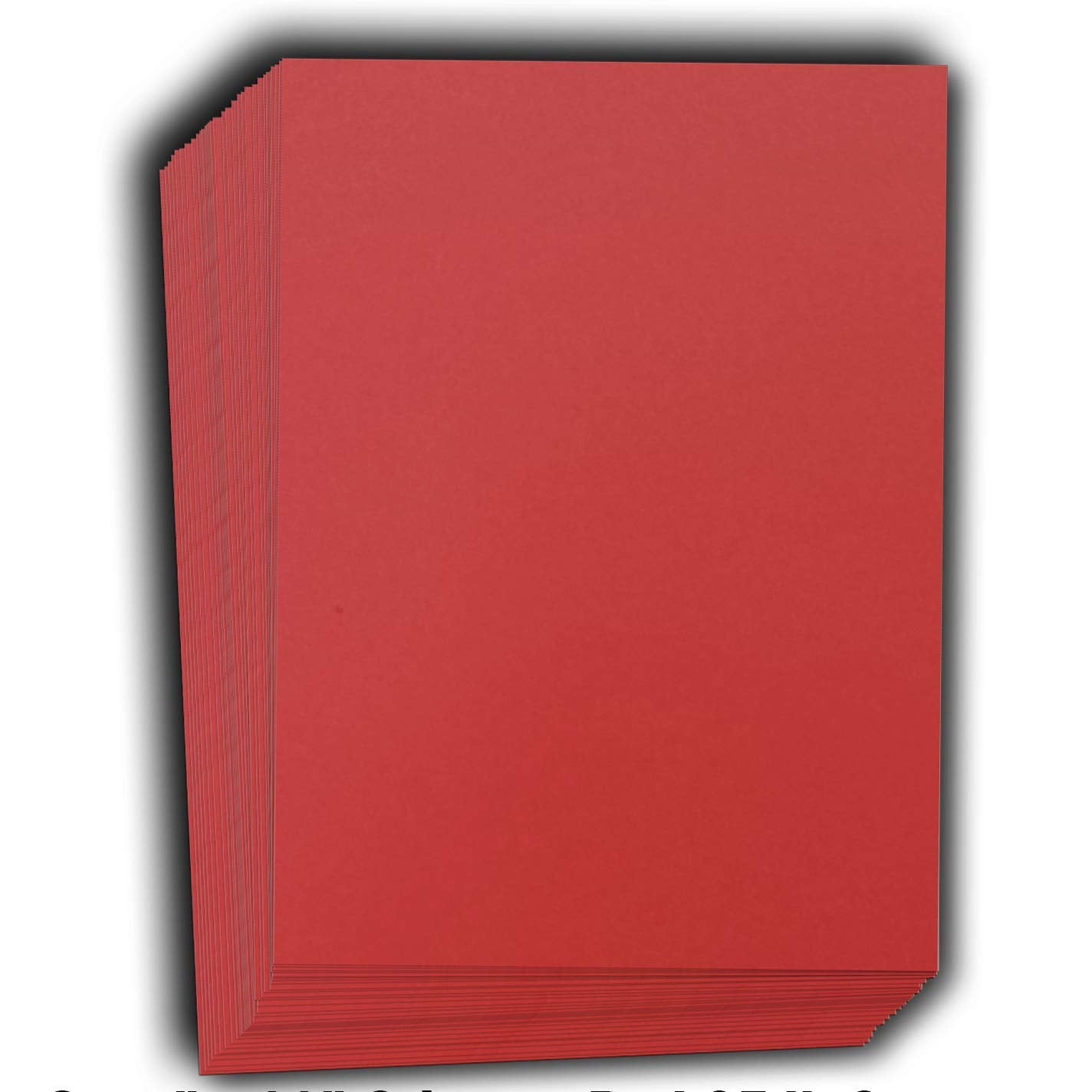 Hamilco Colored Cardstock Scrapbook TSF6 Paper 8.5" x 11" Crimson Red ...