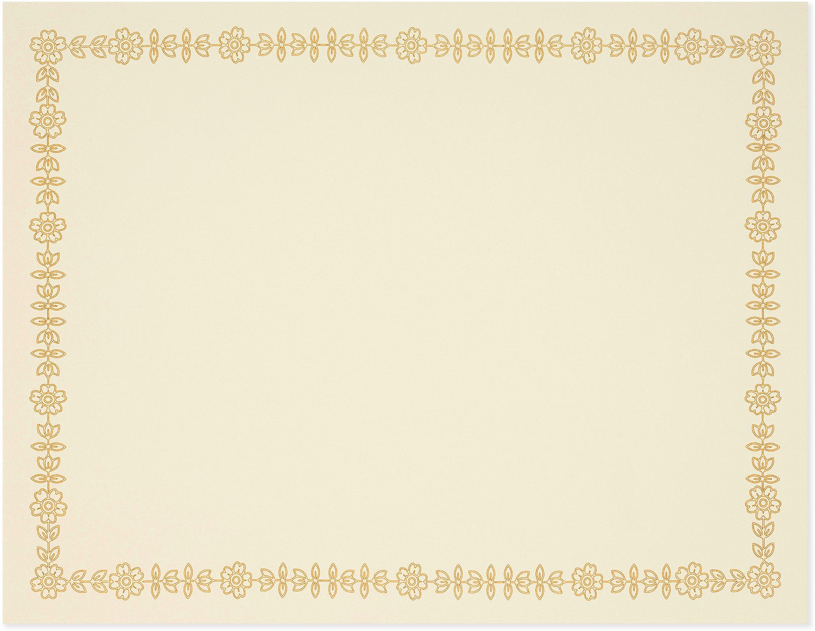 Hamilco Cream Color Vellum Certificate Cardstock Paper with Raised ...