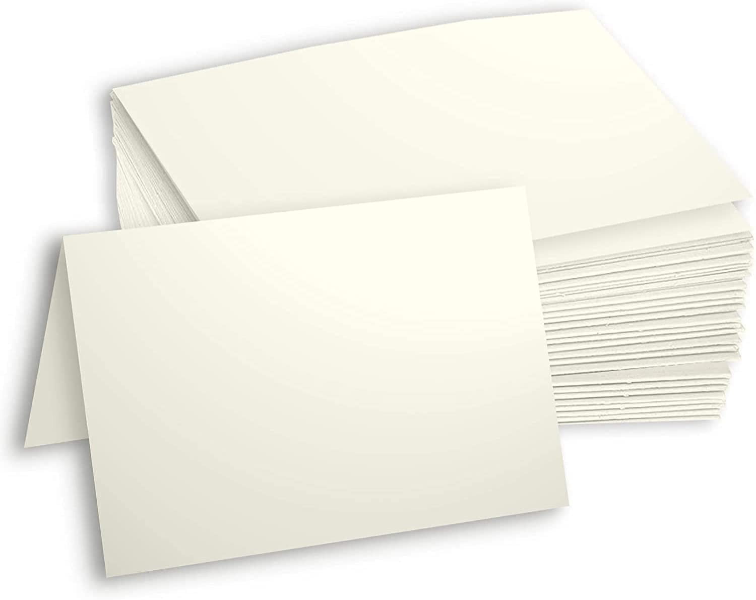 Hamilco Cream White Cardstock Thick Paper Blank Place Tent Folded A2 ...