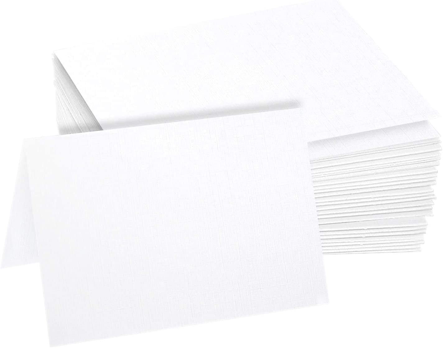 Hamilco Linen Cardstock Thick Paper - 5 x 7" Blank Folded Cards ...