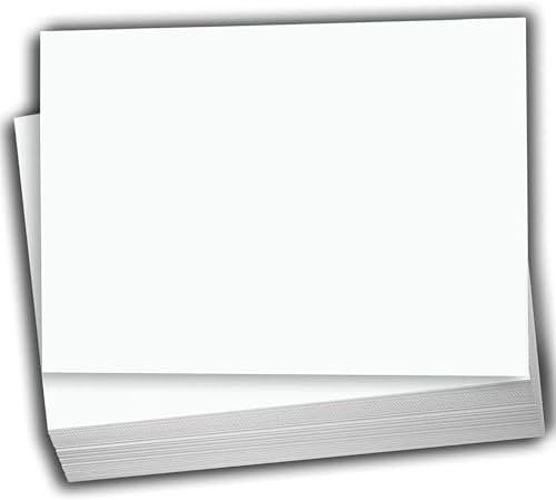Hamilco White Cardstock - Blank Index Flash Note & Greeting Invitations ...