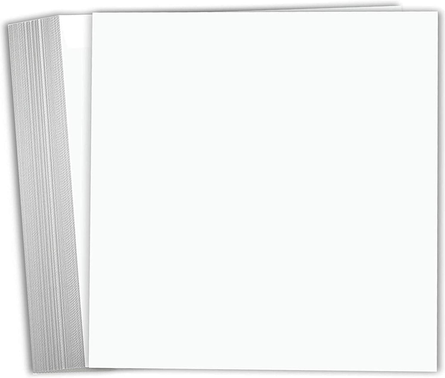 Hamilco White Cardstock Scrapbook Paper 12x12 Heavy Weight 130 lb Cover ...