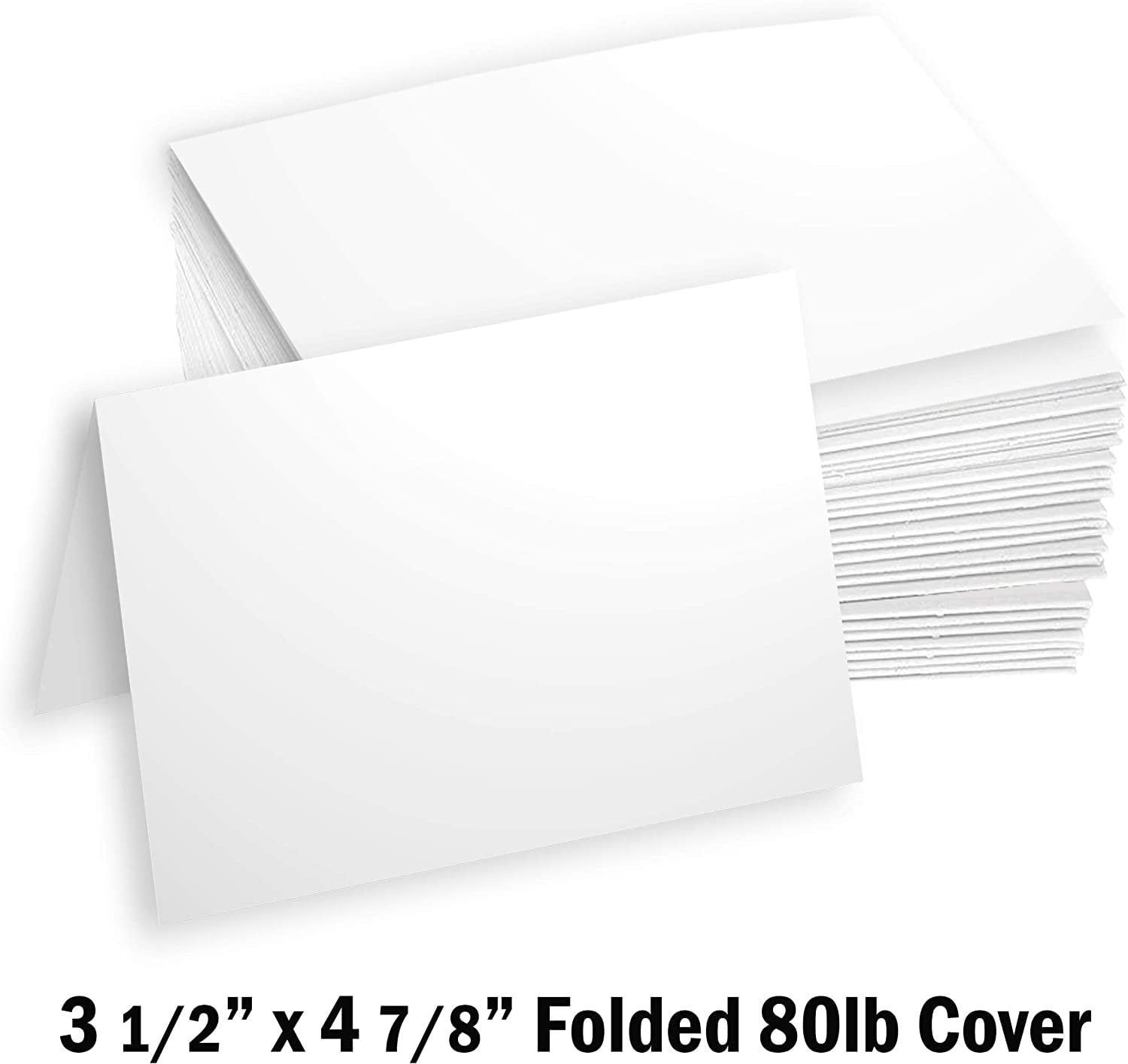 Hamilco White Cardstock Thick Paper - 3 1/2 x 4 7/8" Blank Folded Small ...