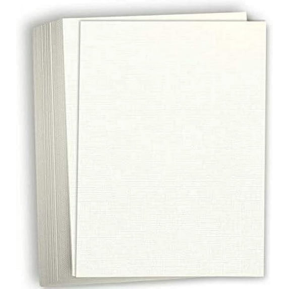 Hamilco White Resume Linen Textured Cardstock Paper 8 1/2 x 11" Blank ...