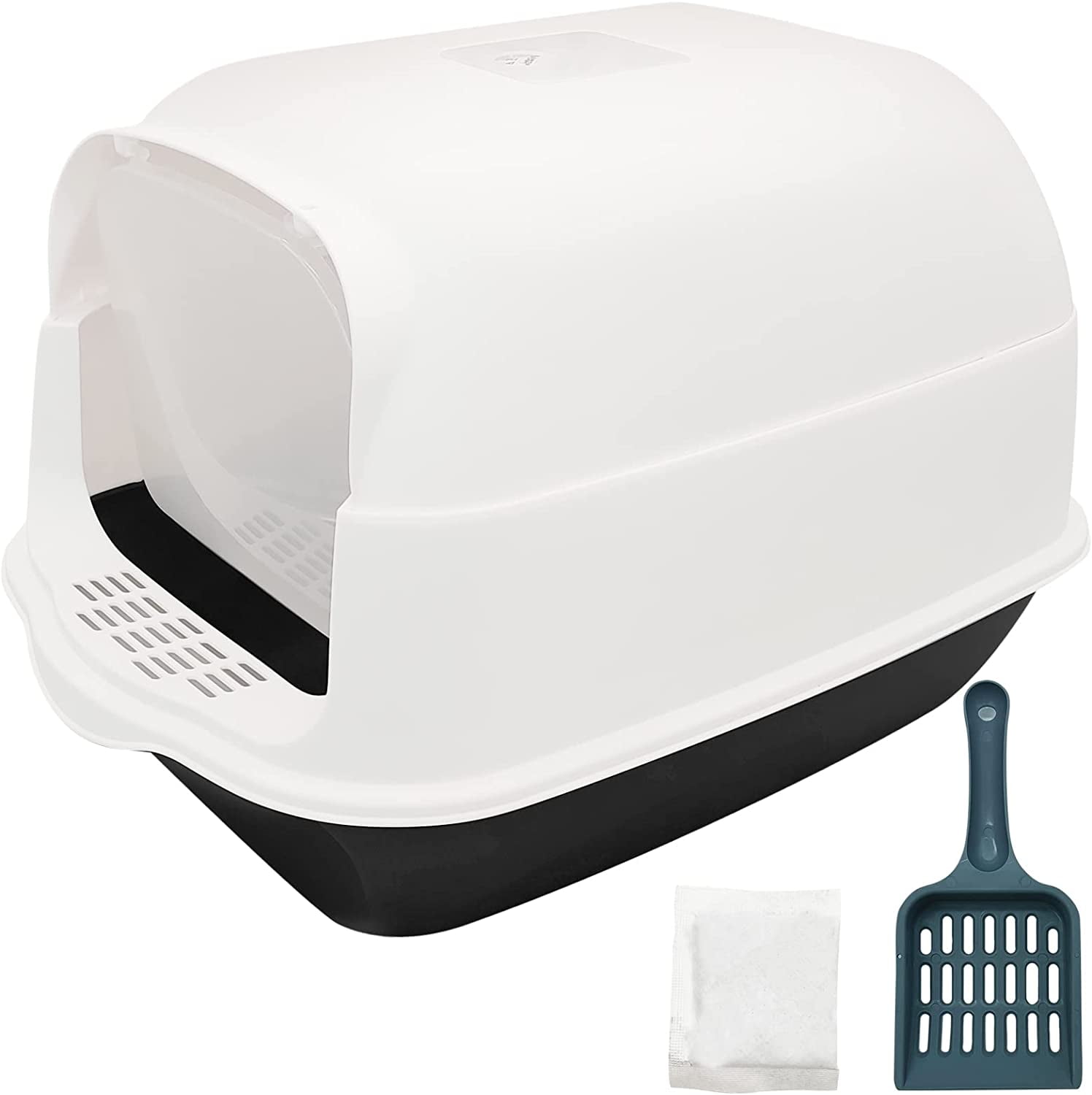 Hamiledyi Hooded Cat Litter Box with Lid - Anti-Splash, Indoor Use ...