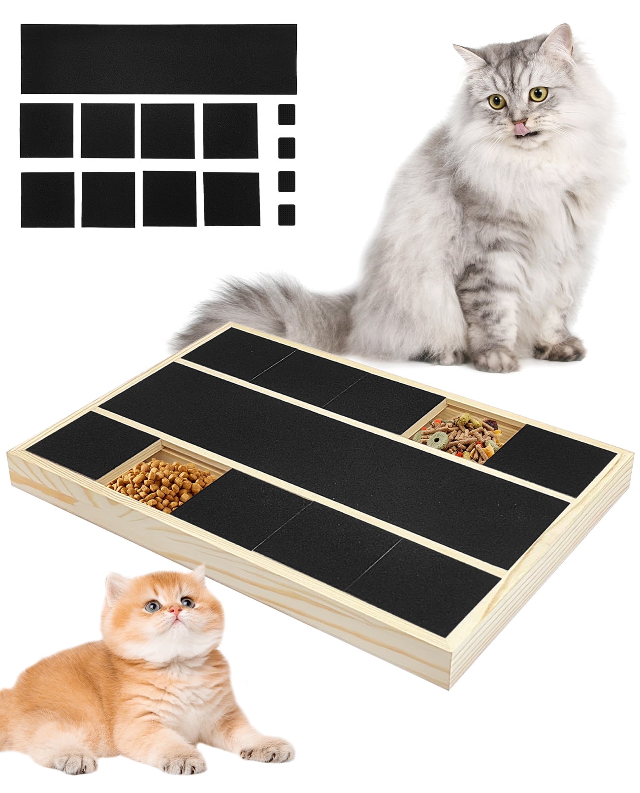 Hamiledyi Cat Nail File Scratching Board with Treat Box Multi Drawer ...