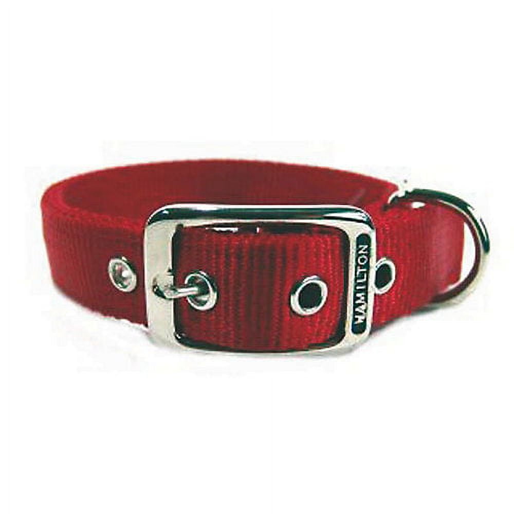 Hamilton 1" Double Thick Nylon Deluxe Dog Collar, 20" long, Red ...