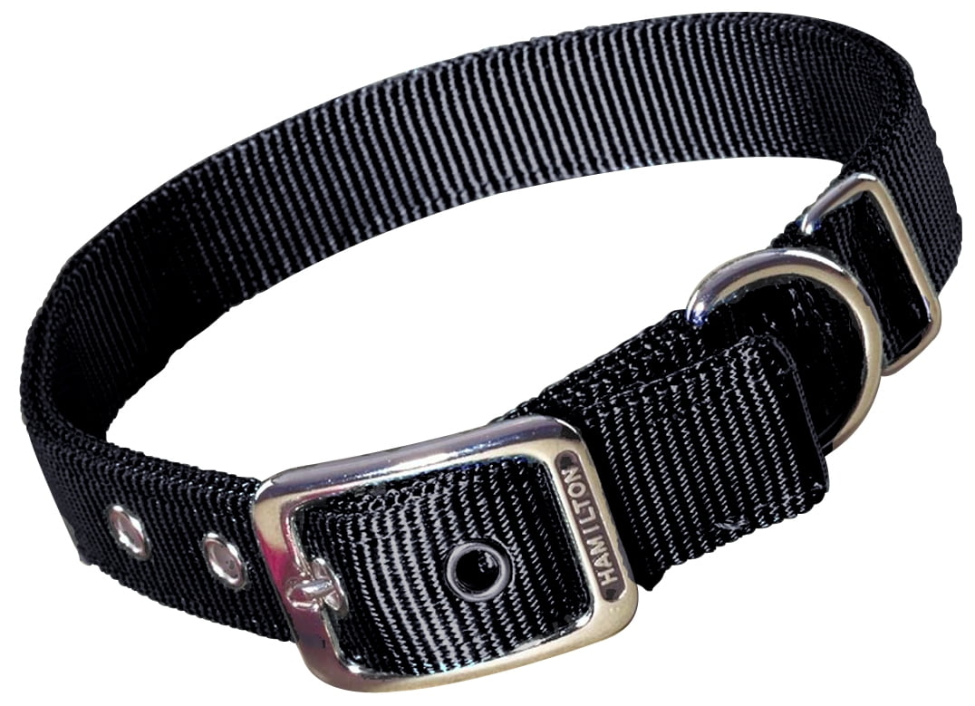 Hamilton 1" Double Thick Nylon Deluxe Dog Collar, 24" long, Black ...