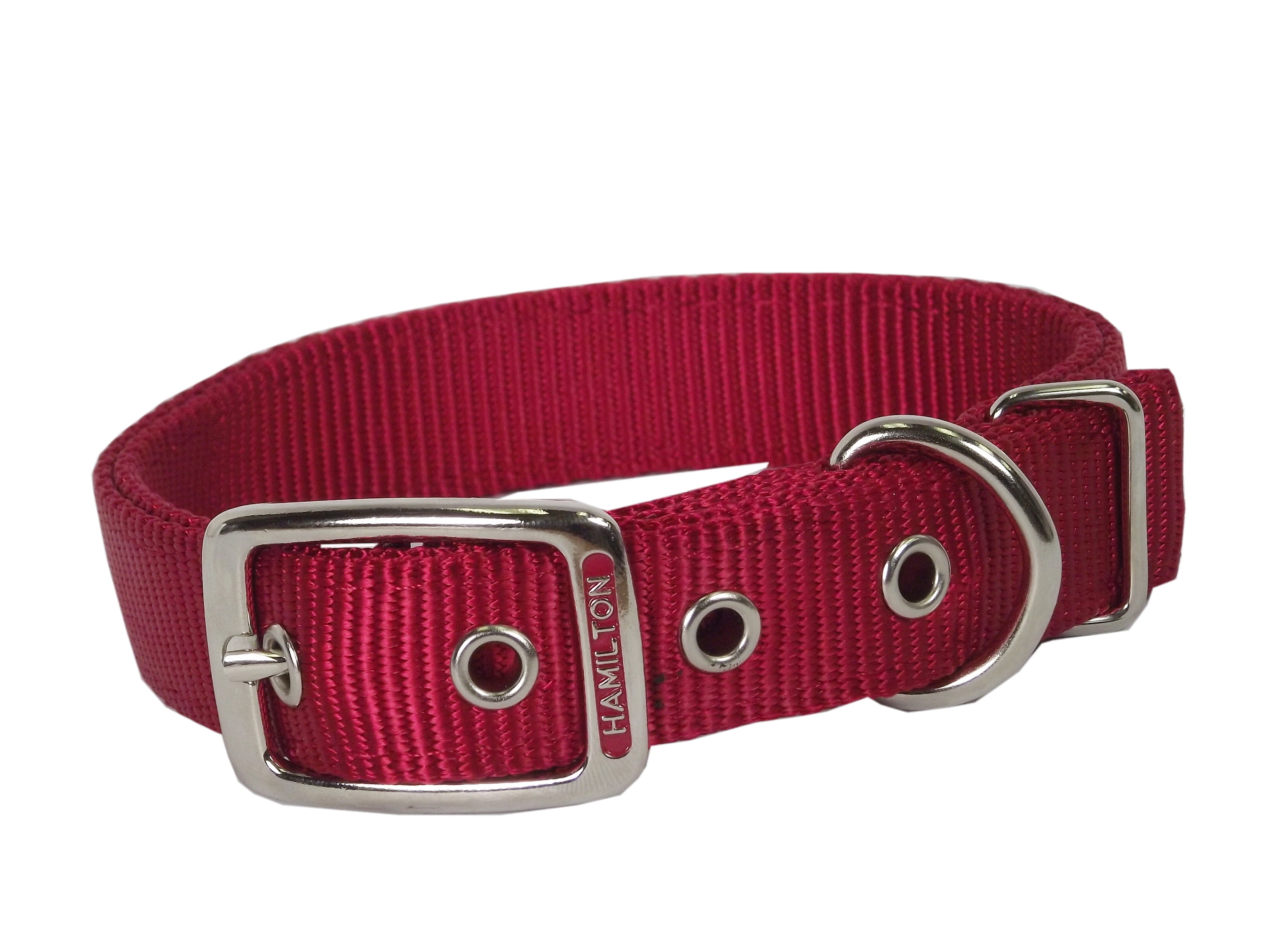 Hamilton 1" Double Thick Nylon Deluxe Dog Collar, 30" long, Red ...