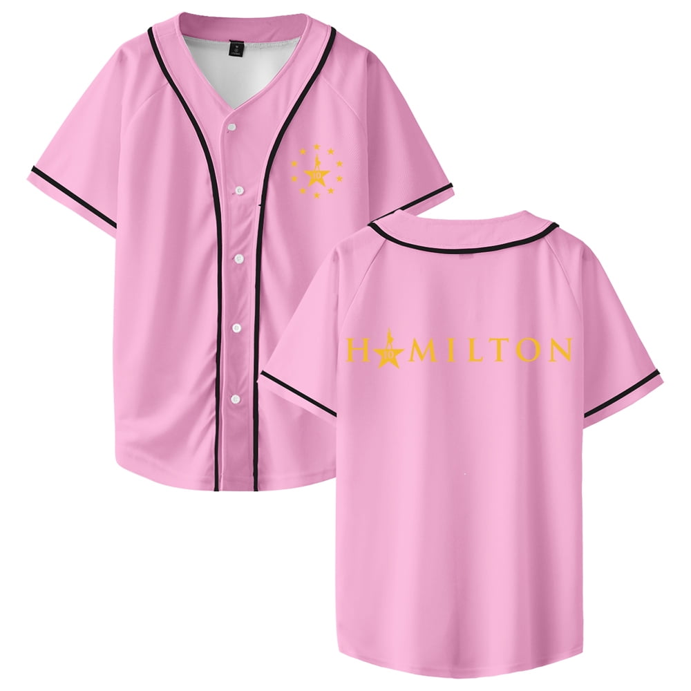 Hamilton 10 Years Merch Baseball Jersey Short Sleeve Button-up Shirts ...