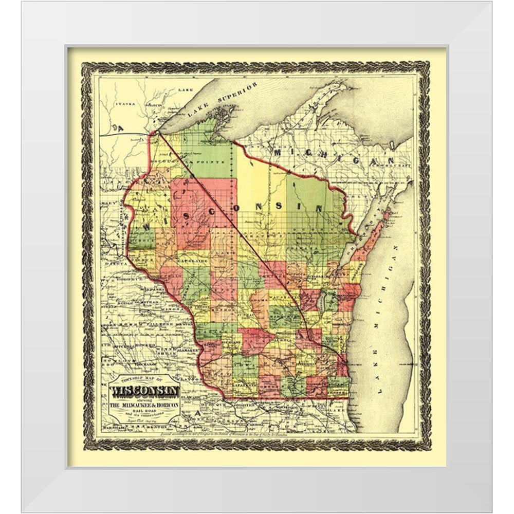 Hamilton 26x28 White Modern Wood Framed Museum Art Print Titled ...