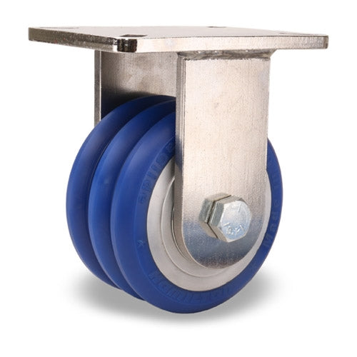 Hamilton 6x3 Stainless Steel Rigid Caster - 2200 lbs Load, UltraGlide ...