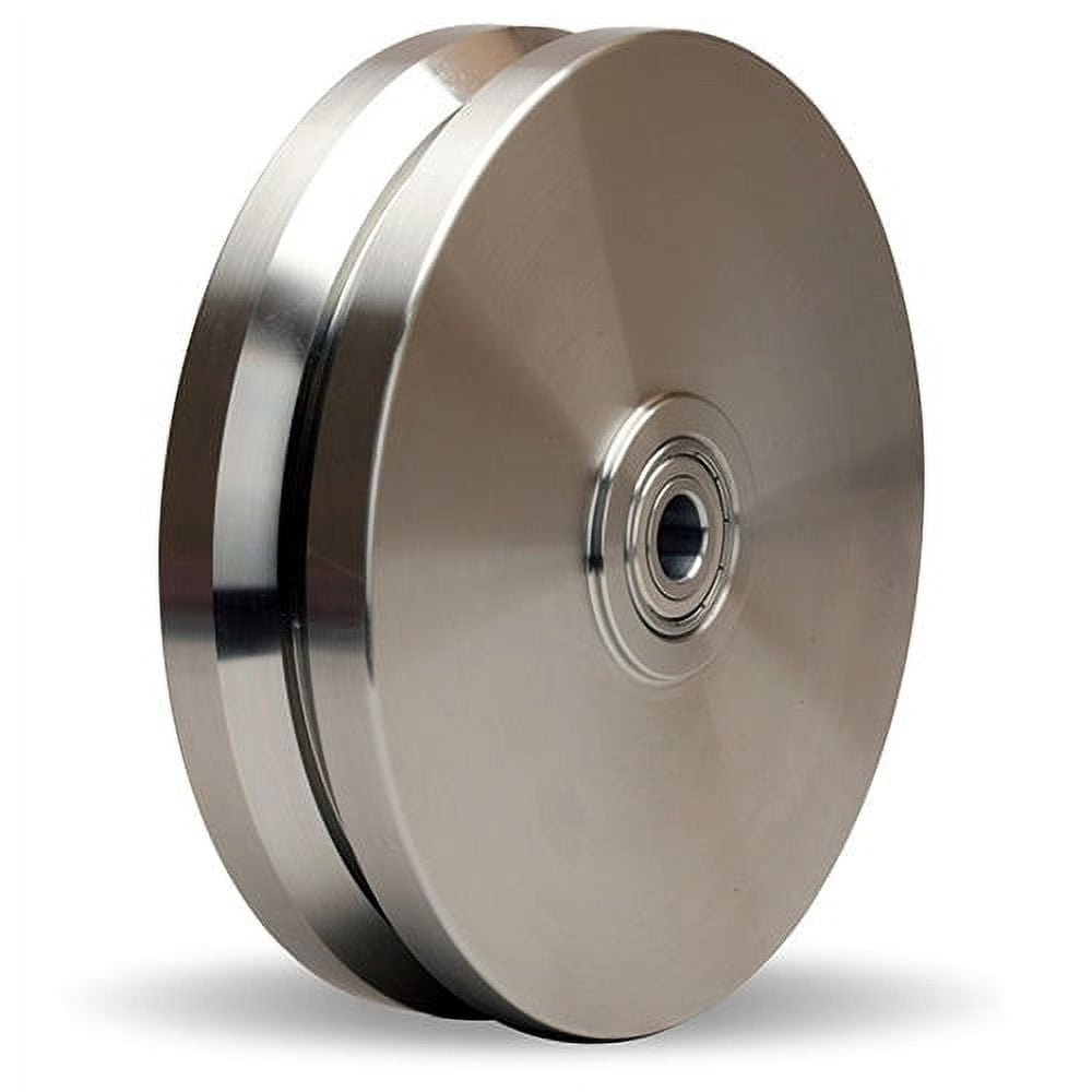 Hamilton 8-Inch Stainless Steel V-Groove Wheel with 1100 lbs. Load ...
