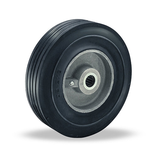 Hamilton 8" Super-Flex Rubber on Aluminum Caster Wheel - 500 lbs ...