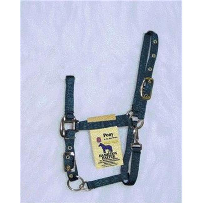 Hamilton Adjustable Chin Horse Halter With Snap - Hunter Green - Pony ...