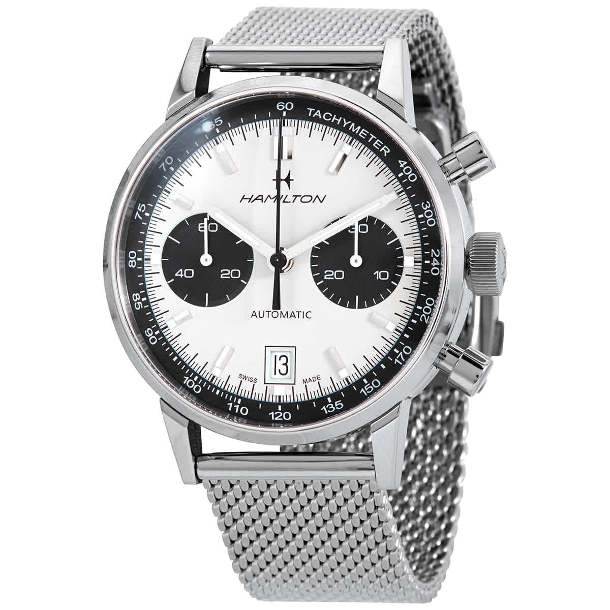 Hamilton Men's Watch American Classic Chronograph, Automatic, White ...
