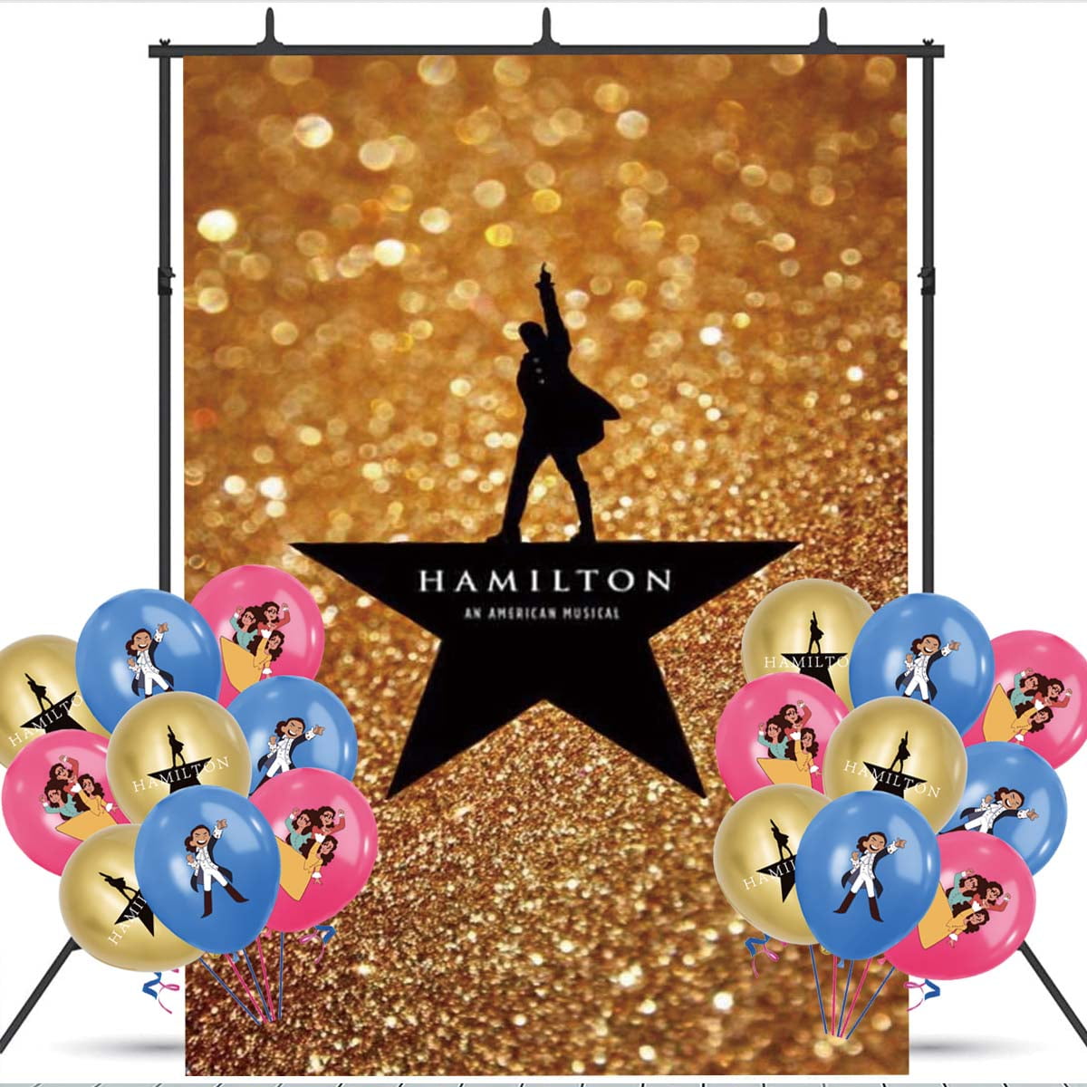 Hamilton Backdrop Banner Balloons Party Decorations Supplies Taspestry ...