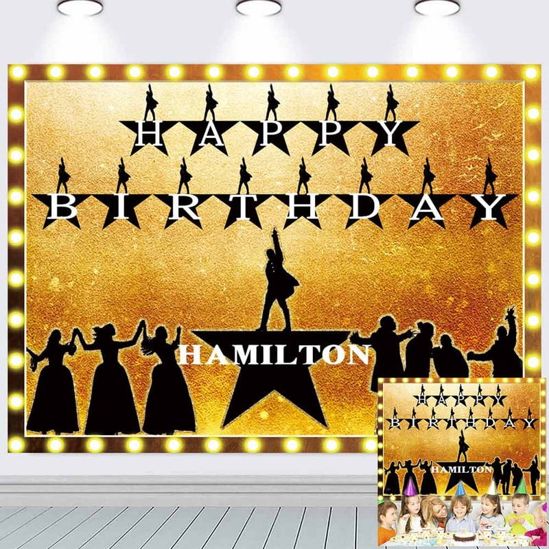 Hamilton Backdrop Banner Party Supplies Post Birthday Decorations ...
