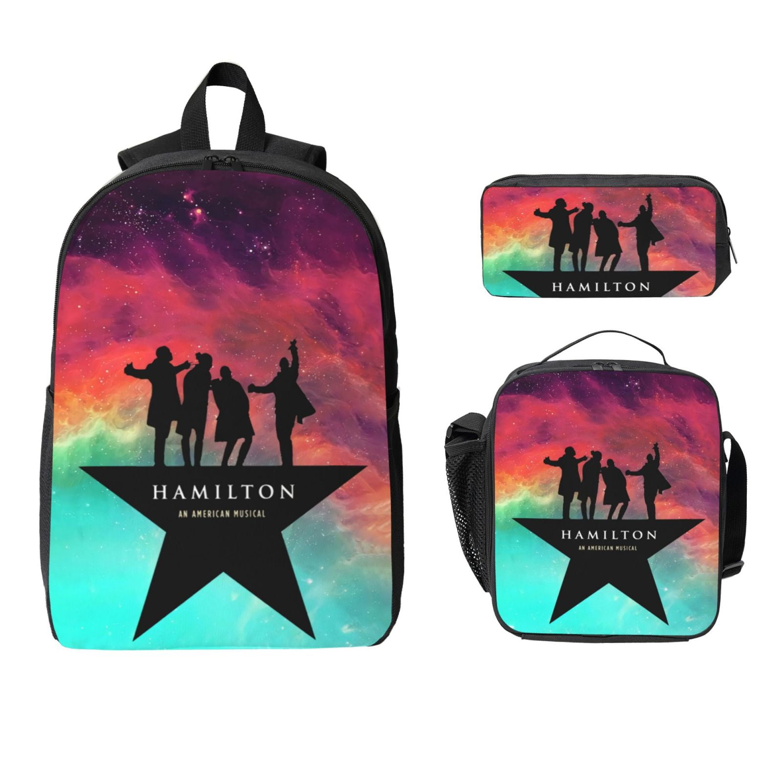 Hamilton Backpack Set 3 Piece 17inch Bookbags Shoulder Lunch Bag and ...