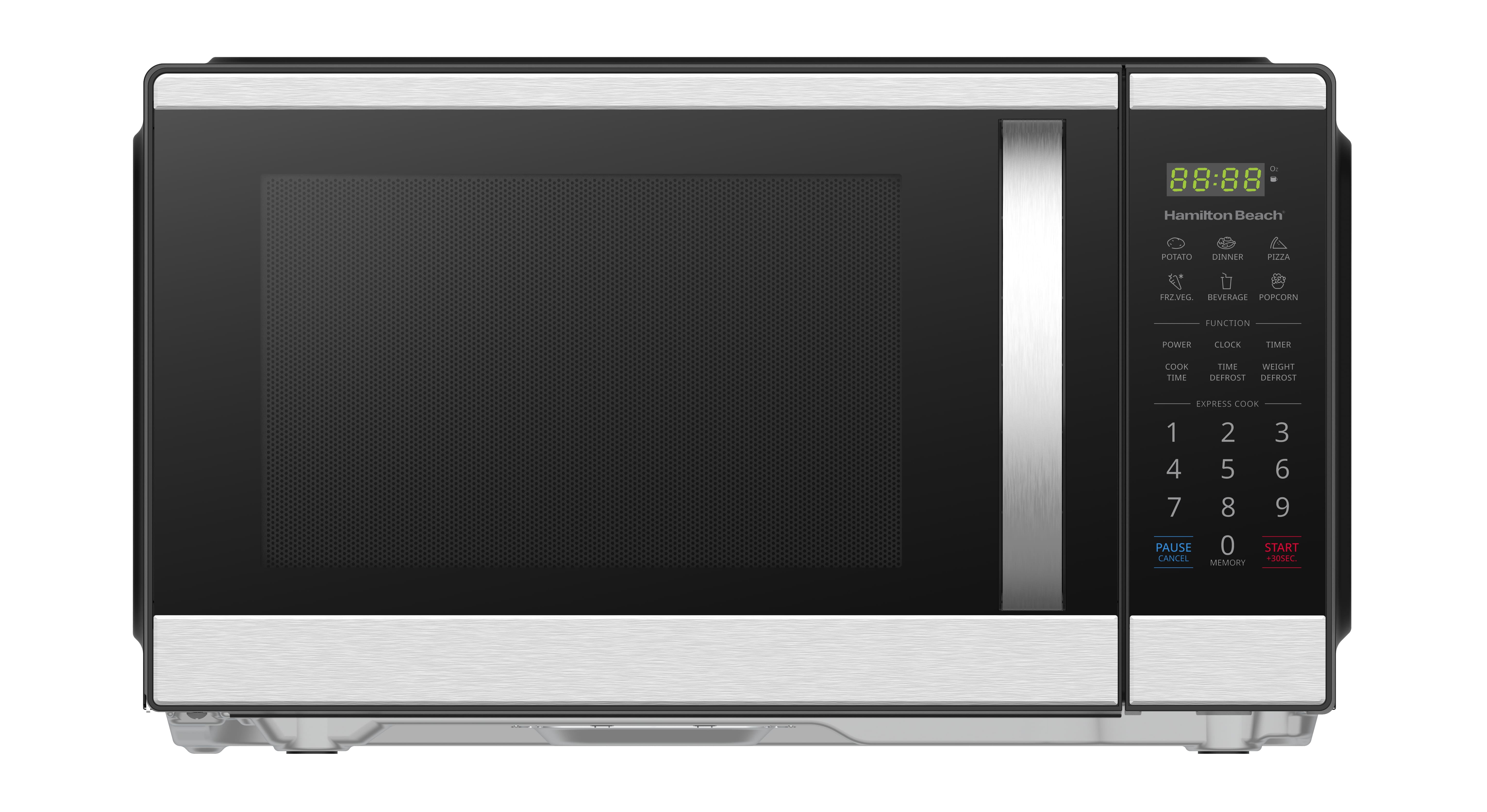 Hamilton Beach 0.9 cu. ft. Stainless Steel Microwave Oven - Walmart.com