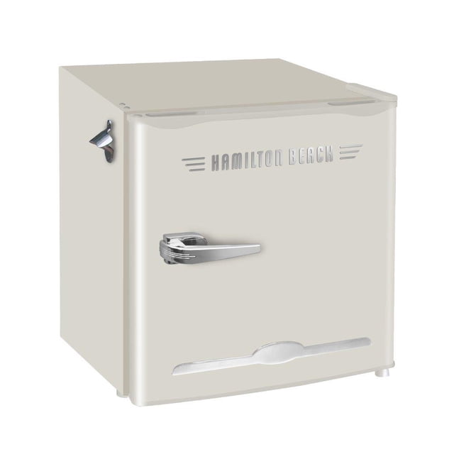 Hamilton Beach 1.6 Cu. Ft. Retro Refrigerator With Built-In Side Bottle ...
