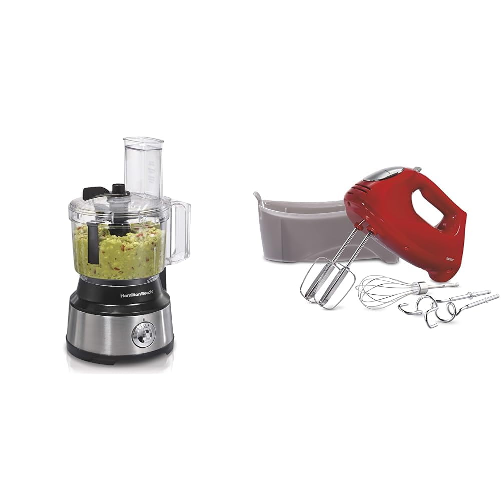 Hamilton Beach 10-Cup Food Processor with Bowl Scraper & 6-Speed Hand ...