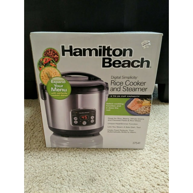 Hamilton Beach Programmable 14 Cup Rice Cooker and Food Steamer with ...