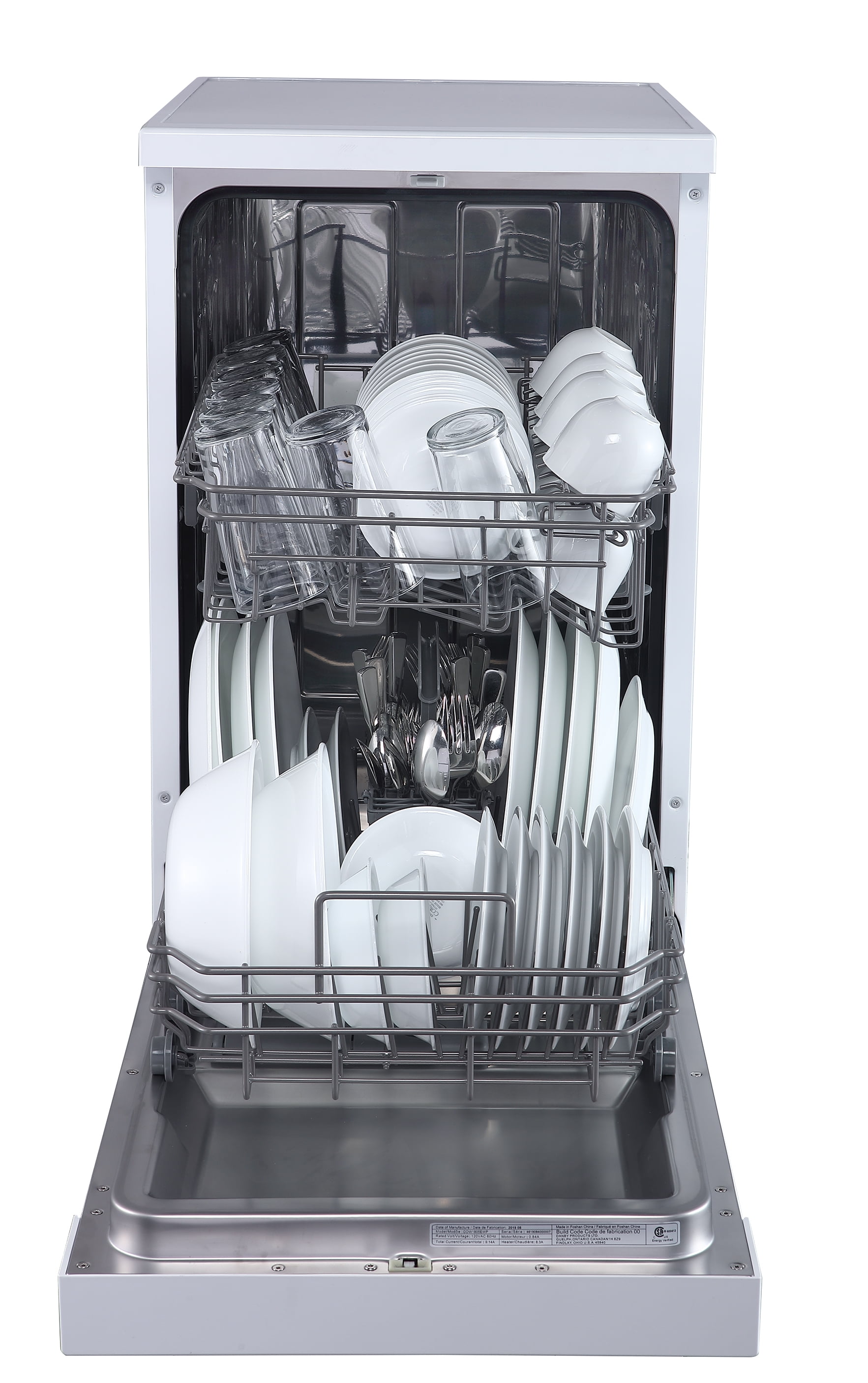 RCA Countertop Built-in 18" Portable Dishwasher in White RDW1809 ...