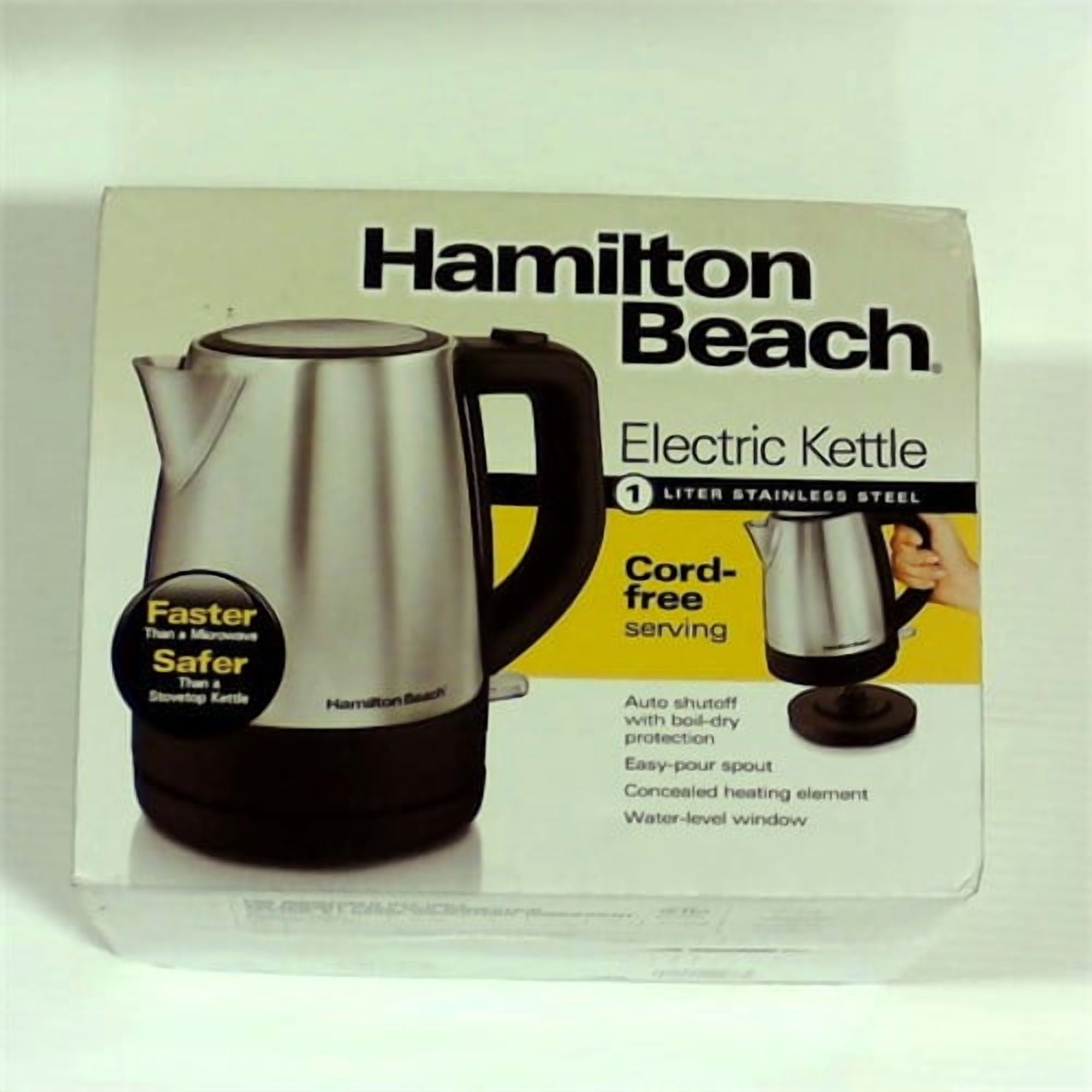 Hamilton Beach 1L Electric Kettle, Stainless Steel - Walmart.com