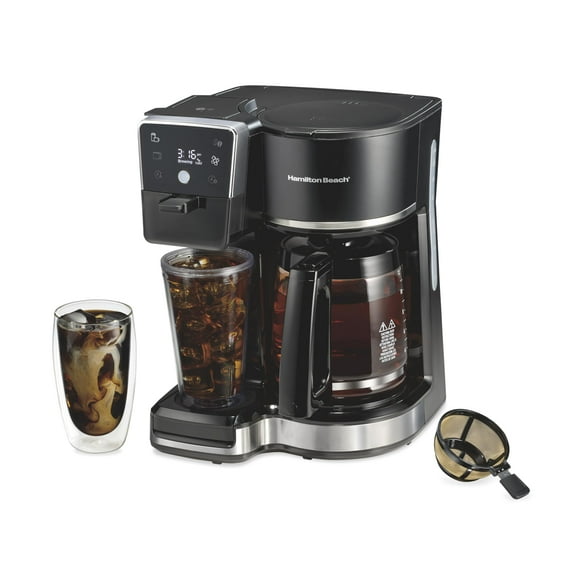 Hamilton Beach 2-Way 12 Cup Programmable Drip Hot and Iced Coffee Maker ...
