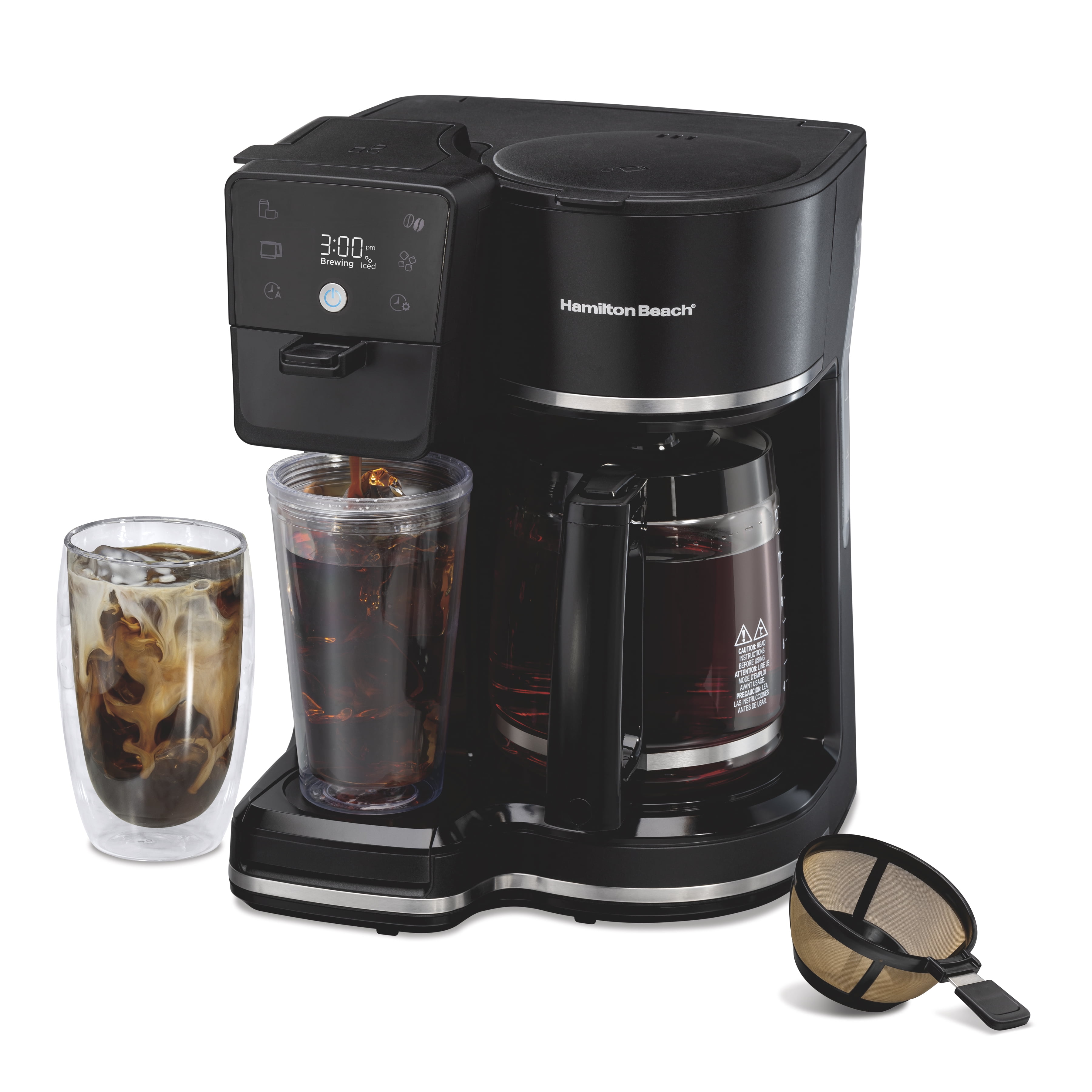 Hamilton Beach 2-Way Programmable Iced/Hot Coffee Maker, Single-Serve ...