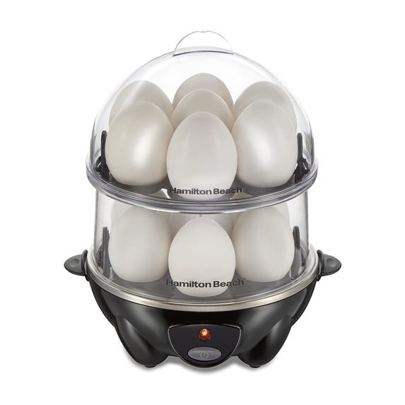 Hamilton Beach 3-in-1 Electric Egg Cooker for Hard Boiled Eggs, Poacher ...