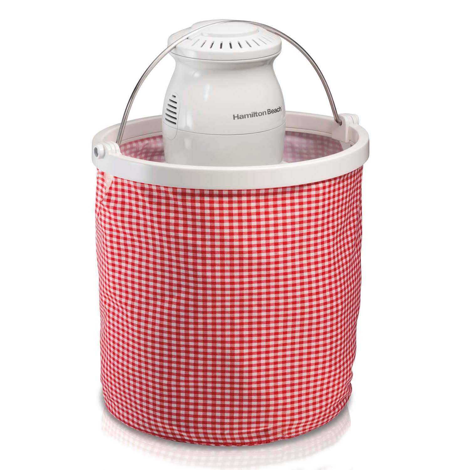 Hamilton Beach 4 Quart Collapsible Bucket Ice Cream & Custard Maker ...