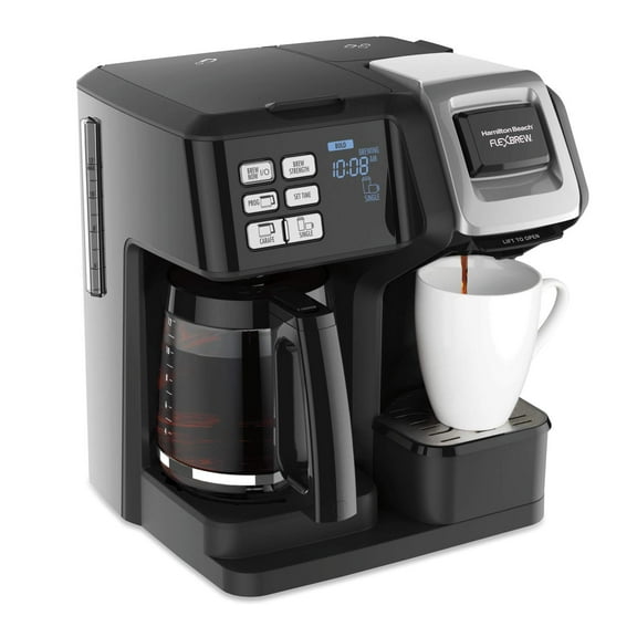 Hamilton Beach FlexBrew Single-Serve Coffee Maker with Milk Frother ...