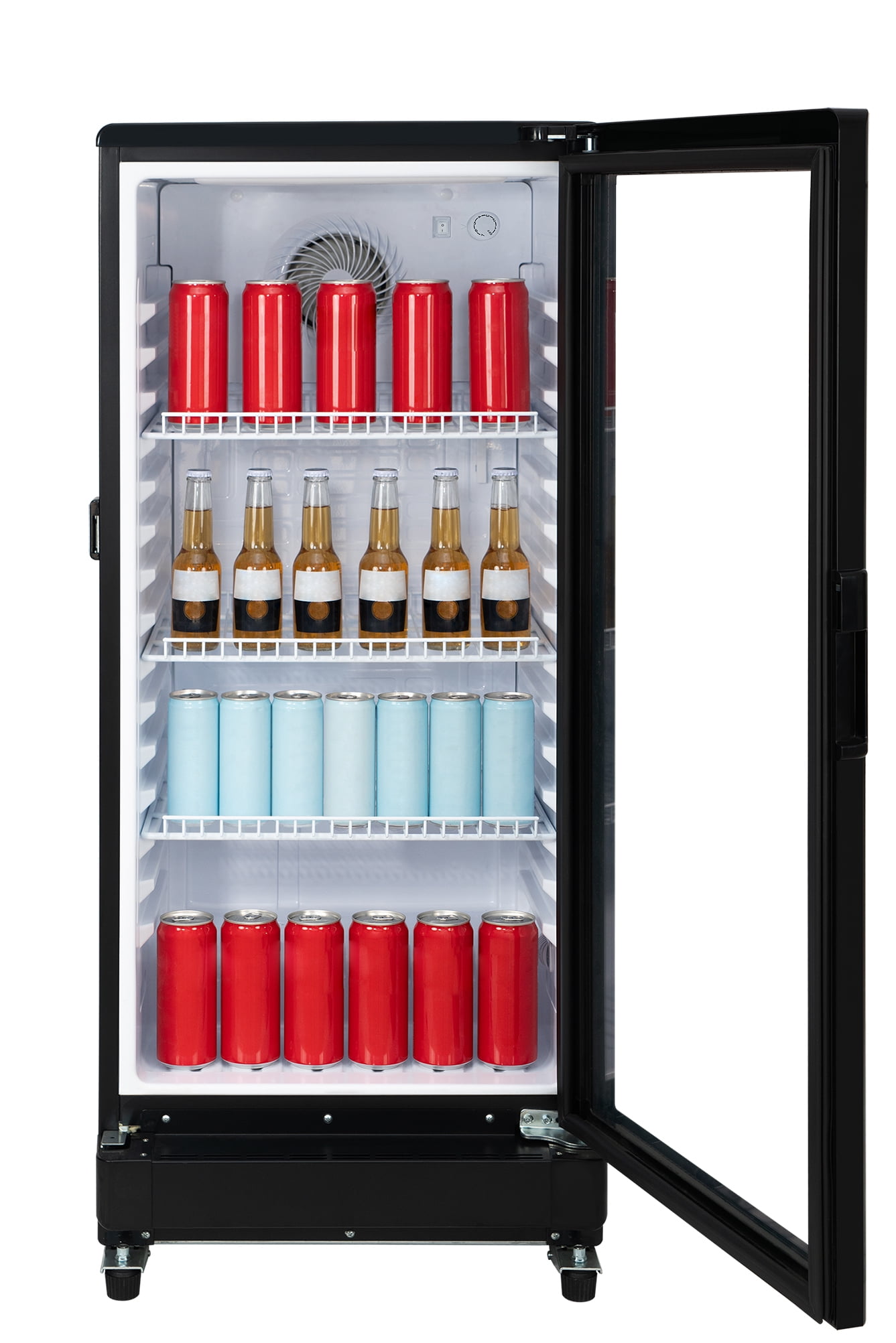 Hamilton Beach, 6.0 CU. FT. Commercial Beverage Glass Door Refrigerator ...