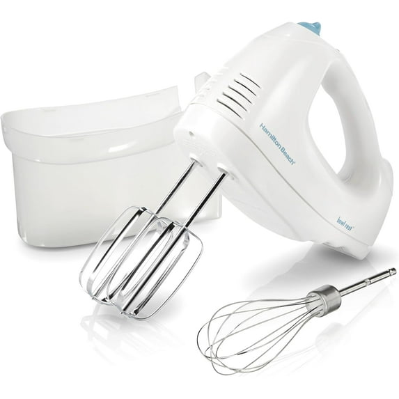 6-Speed Electric Hand Mixer with Whisk, Traditional Beaters, Snap-On ...