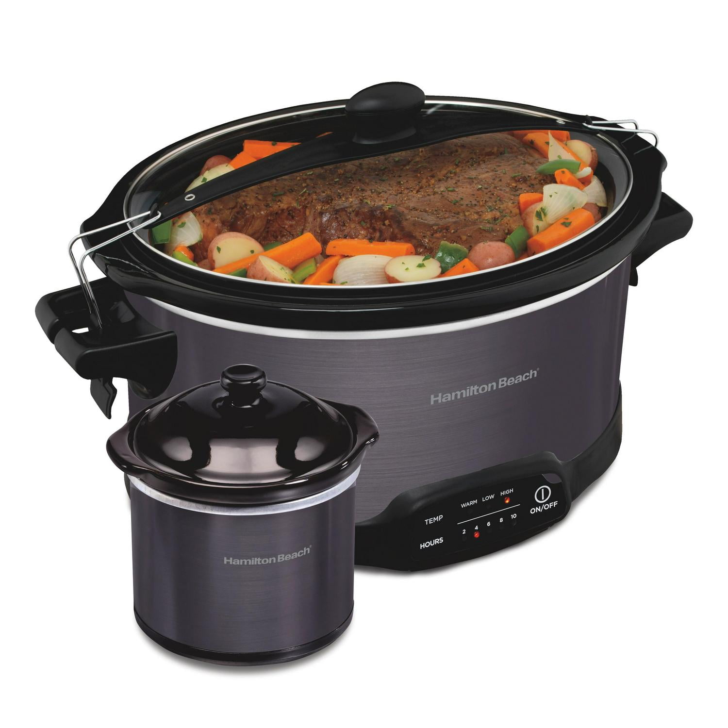 Hamilton Beach 7 Quart Programmable Stay or Go Slow Cooker with Dipper ...