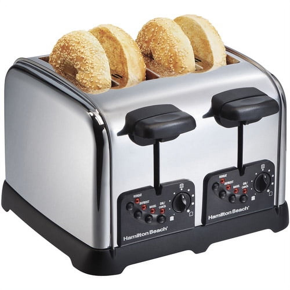 Hamilton Beach Classic Chrome 4 Slice Toaster, Model 24790 - Walmart.com