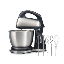 Farberware Professional Stand Mixer, 4.7 Quart, 6 Speed, Gun Metal with ...
