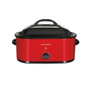 Oster 18 Quart Red Roaster with High Dome & Self-Basting Lid - Walmart.com