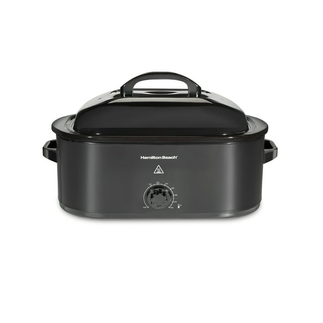 Hamilton Beach 20-Quart Electric Roaster Oven, Black, Turkey Cooker ...