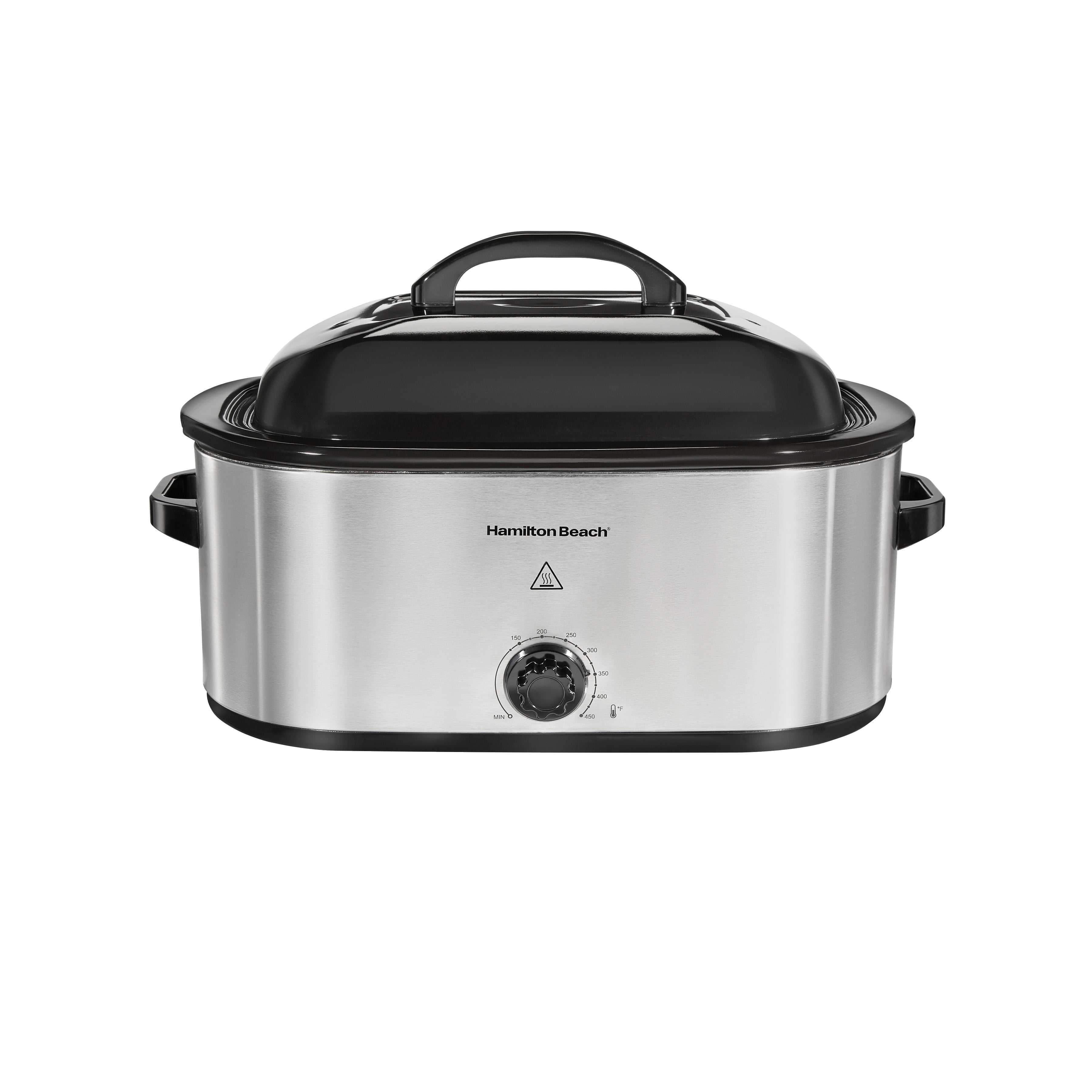 Hamilton Beach 22-Qt Electric Roaster Oven, Stainless Steel/Black ...
